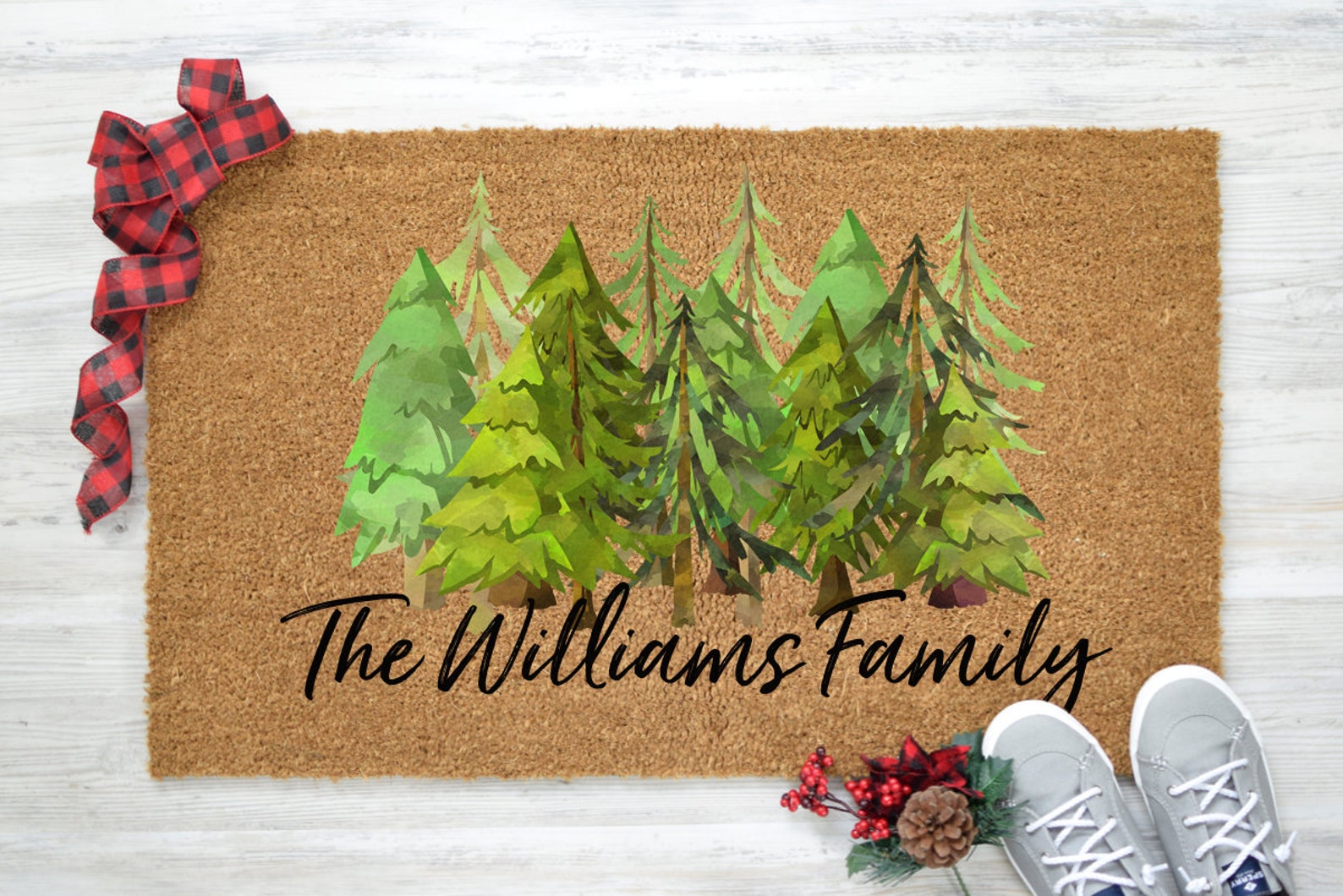 Family Name Doormat, Custom Family Doormat, Cabin Doormat, Personalized ...