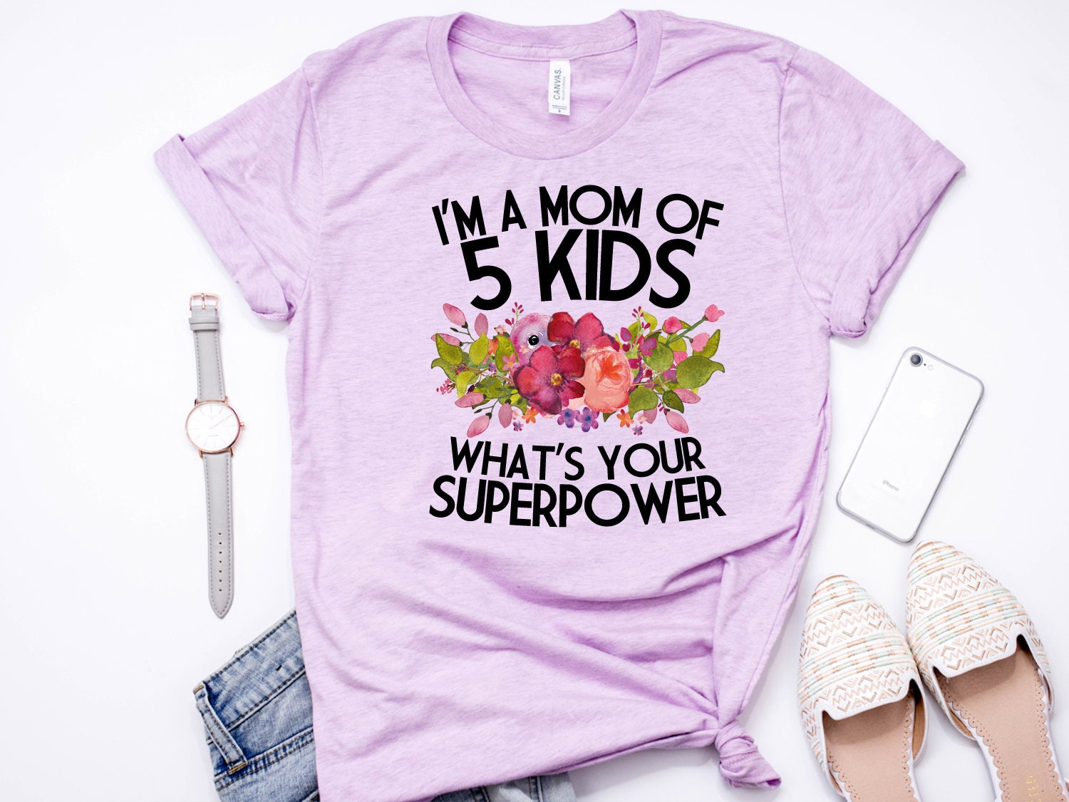Mom of 5 Shirt, Funny Mom Shirt, Mom of 5, Mom of 5 Kids, Whats Your ...