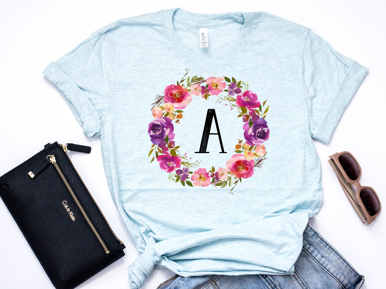 Monogram Shirt Custom Name Shirt Bridesmaids Gifts Bridal | Etsy