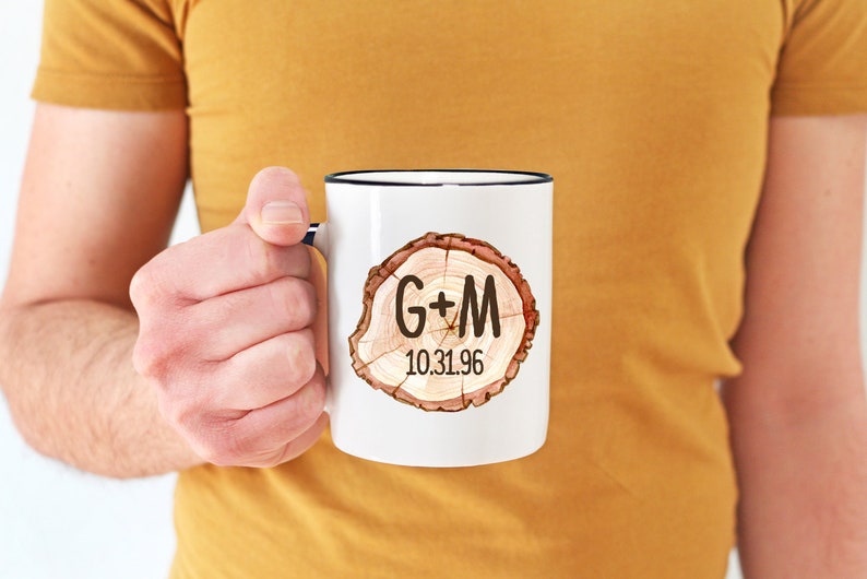 Wedding Date Mugs, Anniversary Gift, Anniversary Date, Couples Mugs ...