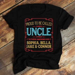 Uncle Gift, Uncle T Shirt, Uncle Shirt, Aunt and Uncle, Custom Uncle ...