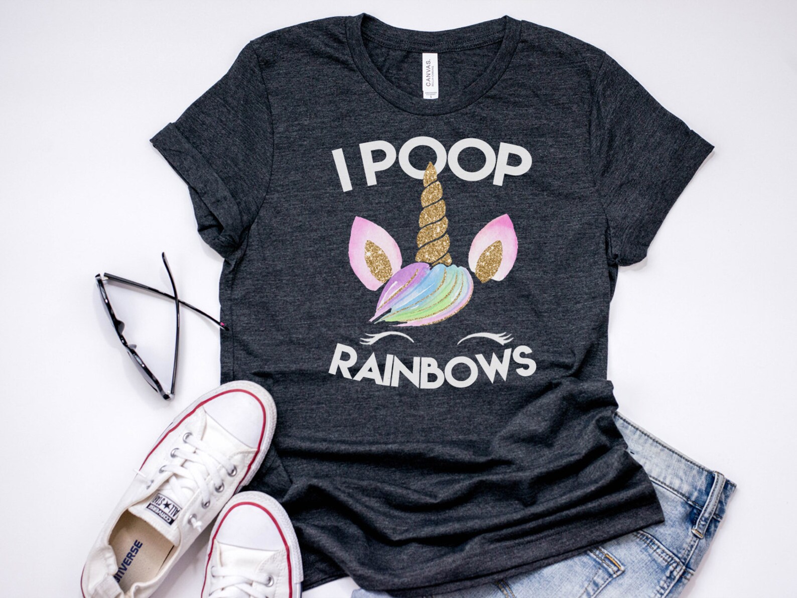 I Poop Rainbows, Unicorn Poop, Unicorn Shirt, Unicorn Farts, Funny ...