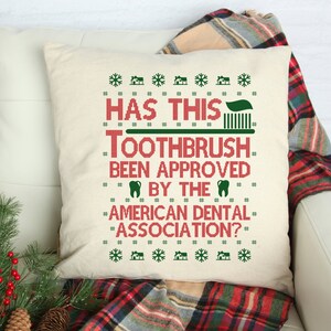 Christmas Pillow, Has This Toothbrush Been Approved by the American ...