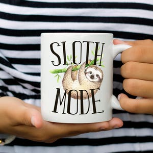 Sloth Mug, Sloth Coffee Mug, Sloth Gift, Funny Sloth Mug, Sloth Coffee ...