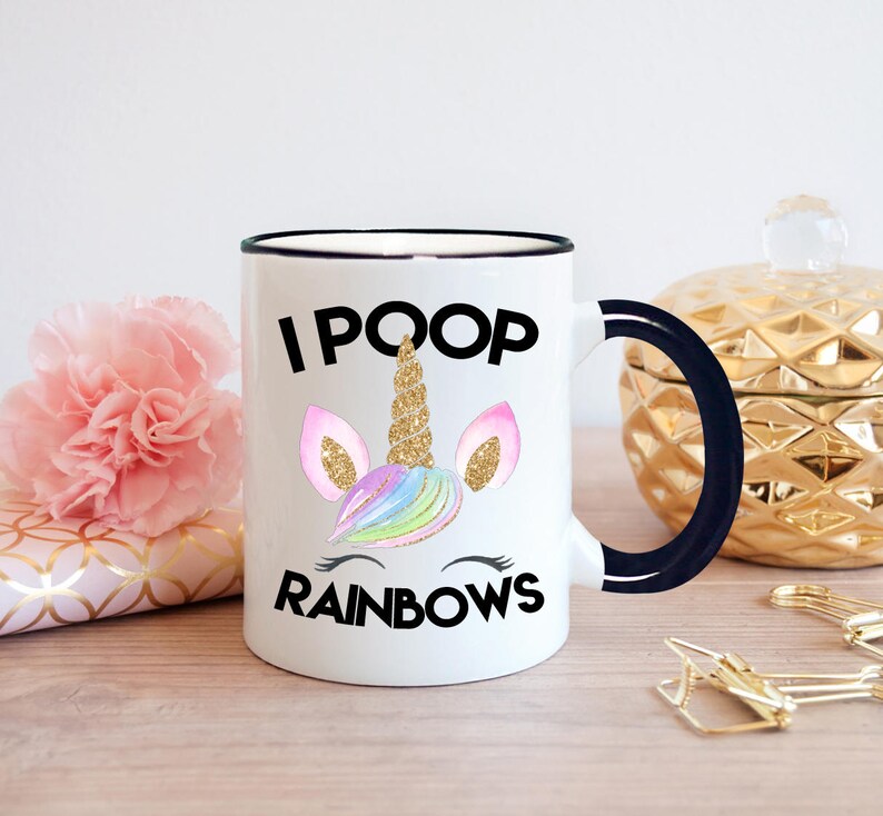 Unicorn Poop Mug I Poop Rainbows Coffee Mug Funny Unicorn - Etsy