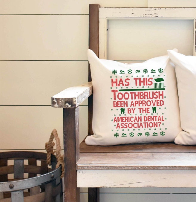 Christmas Pillow, Has This Toothbrush Been Approved by the American ...
