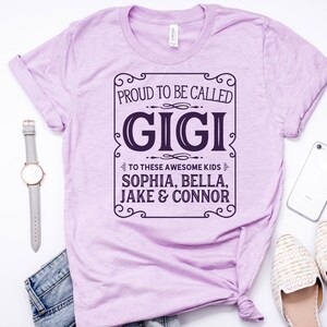 Custom Gigi Shirt, Gigi Shirt, Gigi Gift, Gigi T Shirt, Grandparents ...