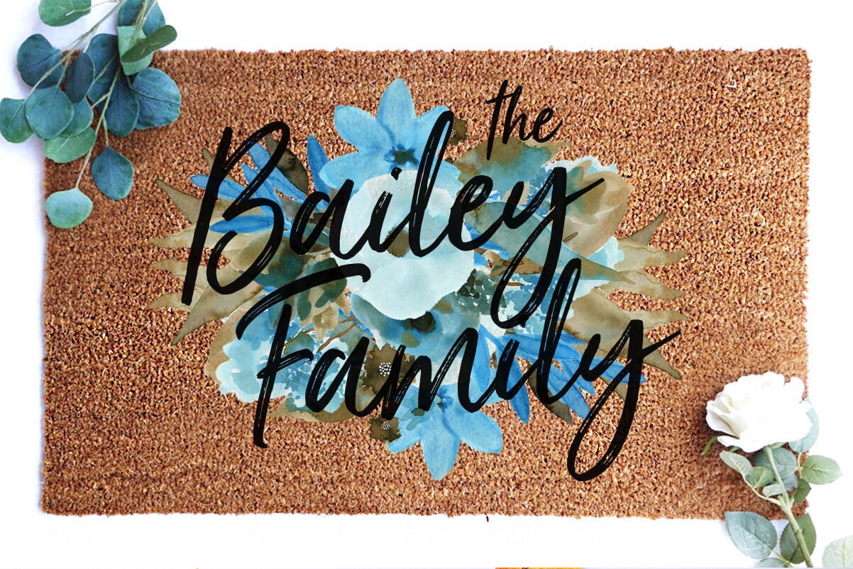 Last Name Doormat Personalized Welcome Mat Custom Doormat - Etsy