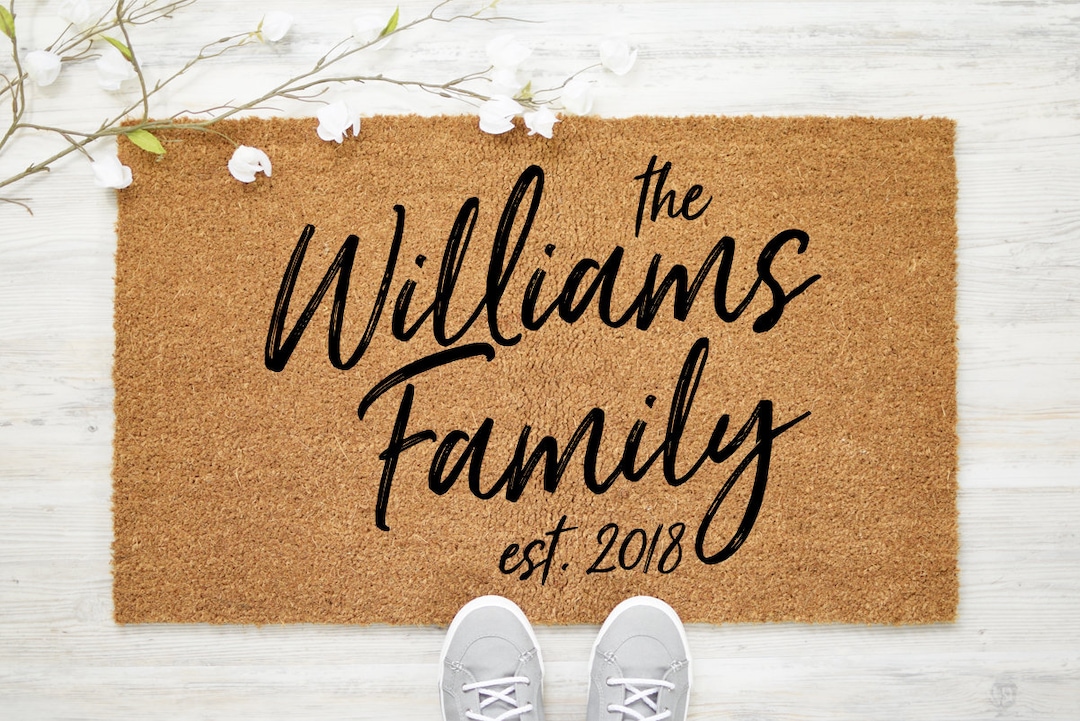 Family Name Doormat, Custom Family Name, Personalized Welcome Mat ...