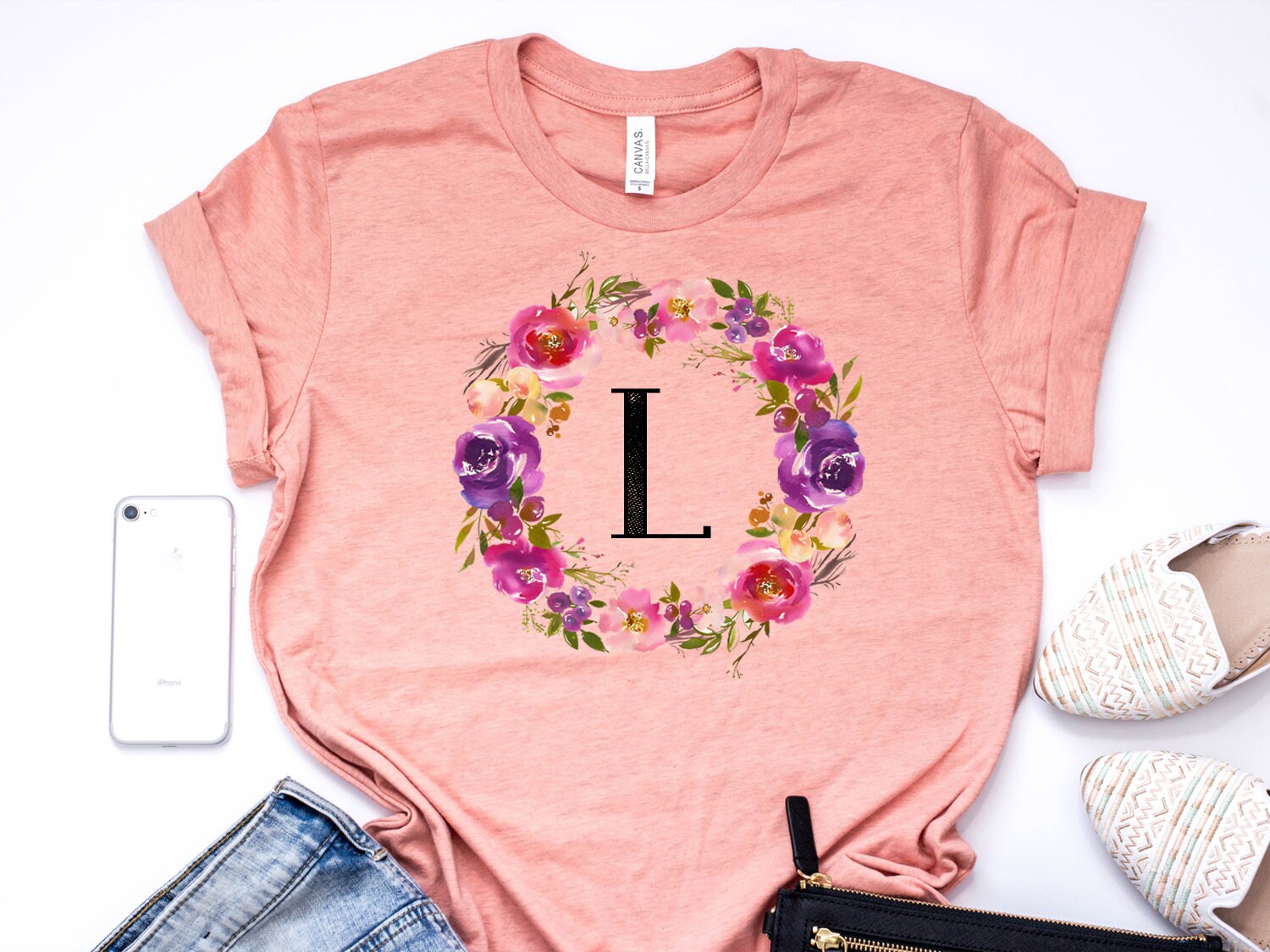 Monogram Shirt Custom Name Shirt Bridesmaids Gifts Bridal | Etsy