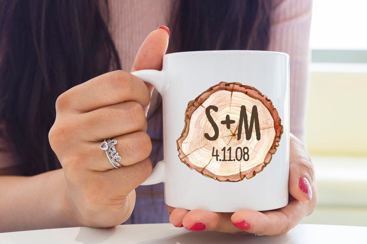 Wedding Date Mugs, Anniversary Gift, Anniversary Date, Couples Mugs ...