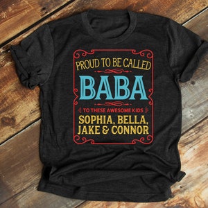 Baba T Shirt, Gig and Baba, Baba Tshirt, Father's Day Shirt, Baba Shirt ...