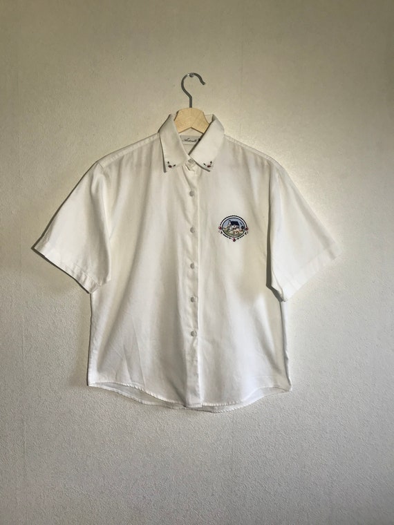 Vintage Austrian Shirt Unisex Dirndl Blouse Short Sleeve | Etsy