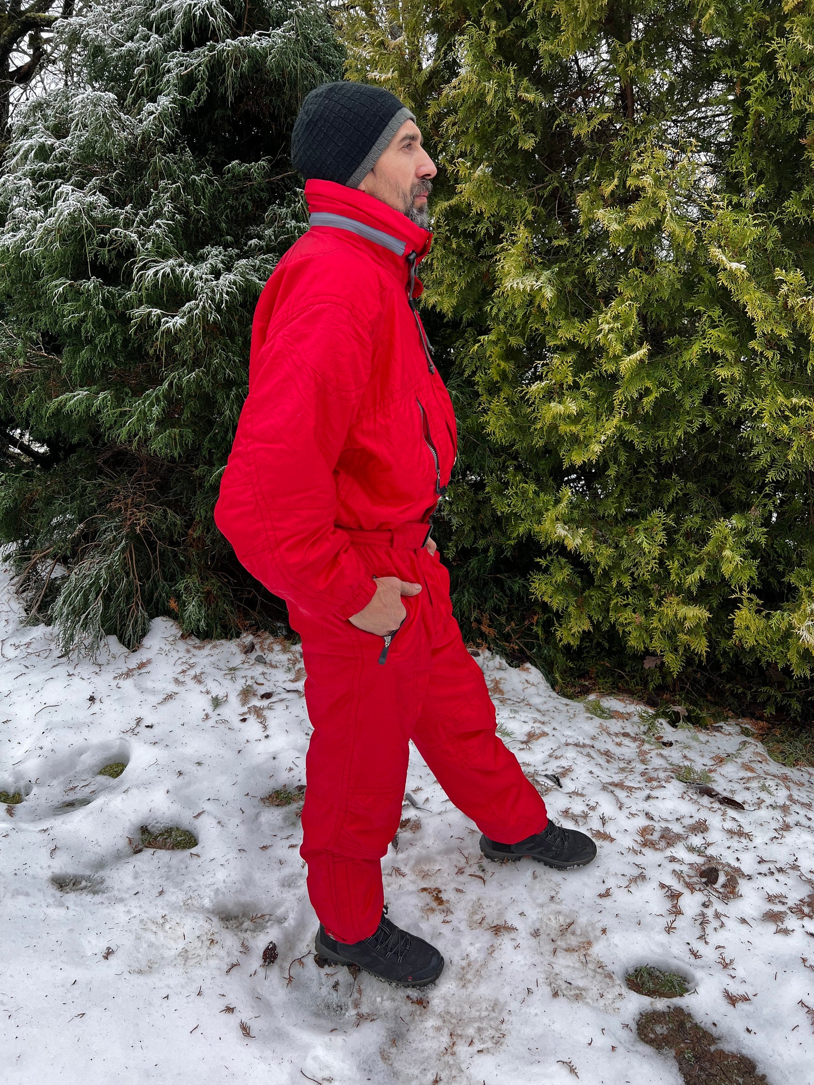 One Piece Ski Suit Red Snowsuit Winter Wear Snow Gear Snow Pants ...