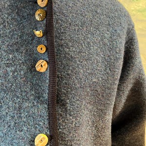 Vintage Warm Wool Mens Loden Jacket Blue Traditional Folk Tyrolean ...