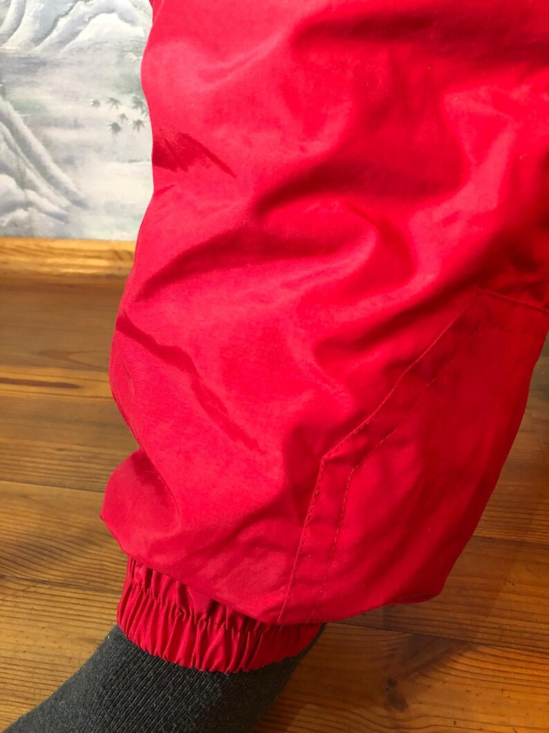 Red Unisex Skiing Pants 90s Winter Hipster Snow Pants Vintage ...