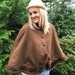 Armani Brown Cropped Cloak Sand Brown Cape Coat Elegant Cloak ...