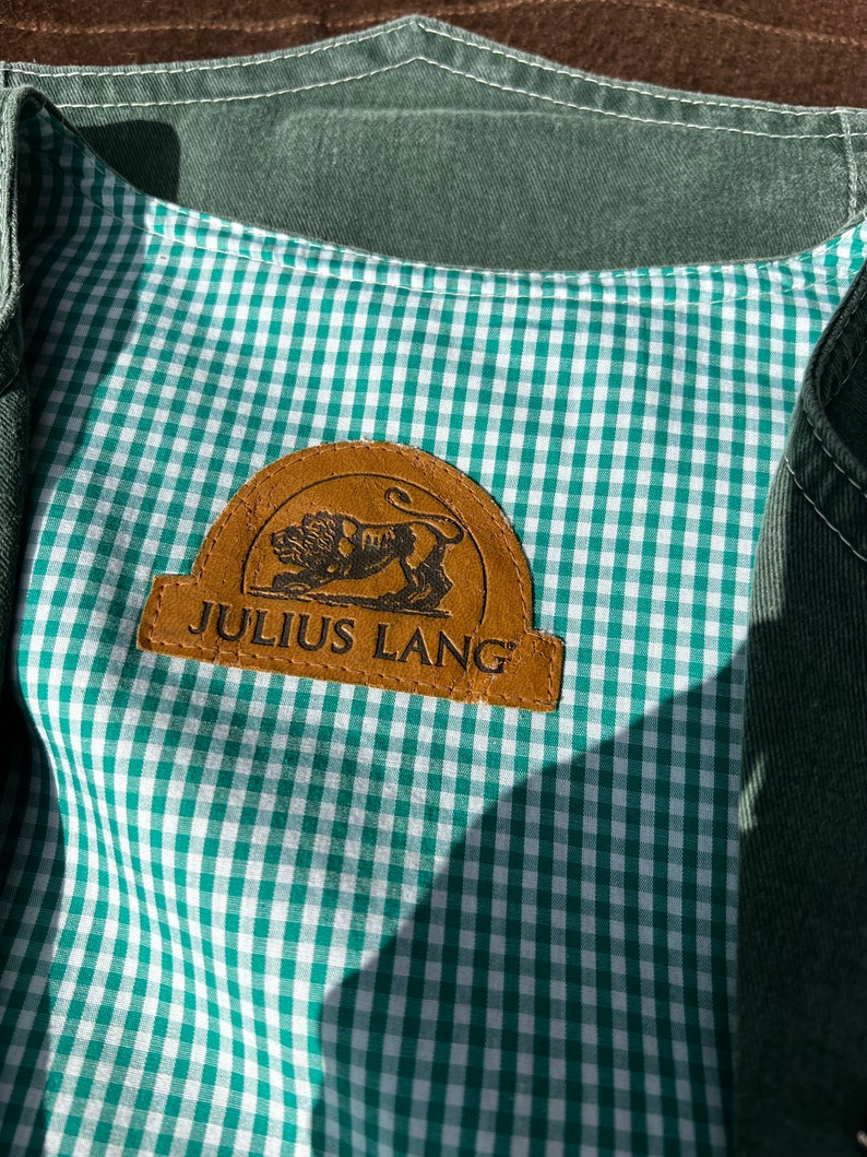 Vintage Moss Green Denim Austrian Vest Women's Jeans Loden Traditional ...