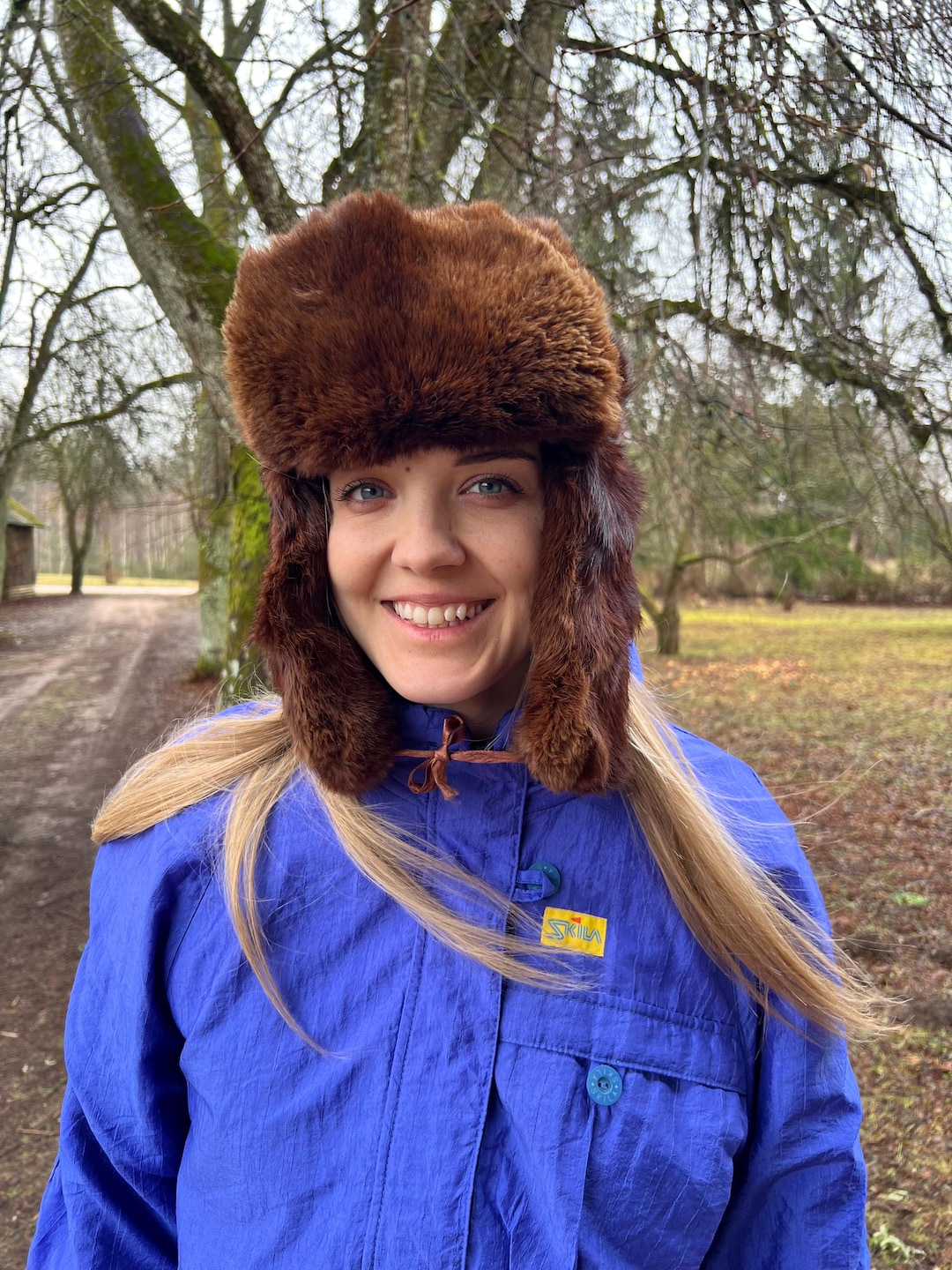 Rabbit Fur Ushanka Hat Ear Flaps Trapper Trooper Winter Hat Vintage 80s ...