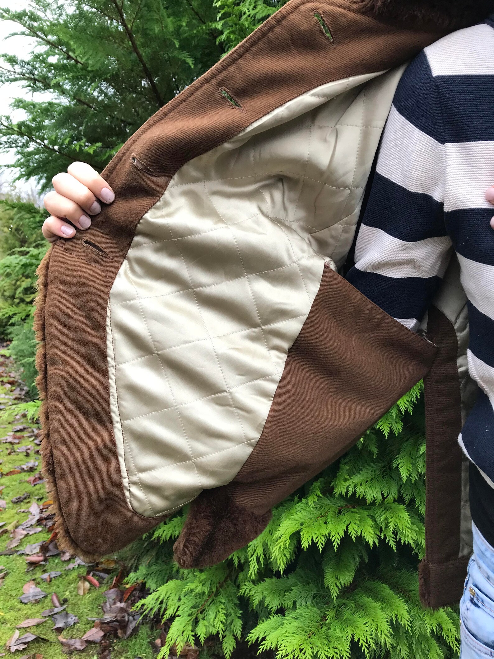 Armani Brown Cropped Cloak Sand Brown Cape Coat Elegant Cloak ...