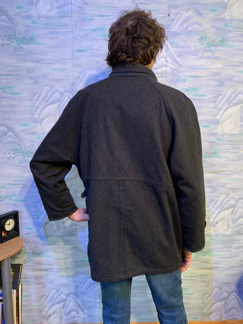 Mens Gray Casanova Wool Jacket Peacoat Zipper and Button up - Etsy