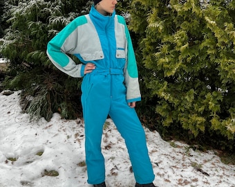 Blue Retro Ski Suit - Etsy