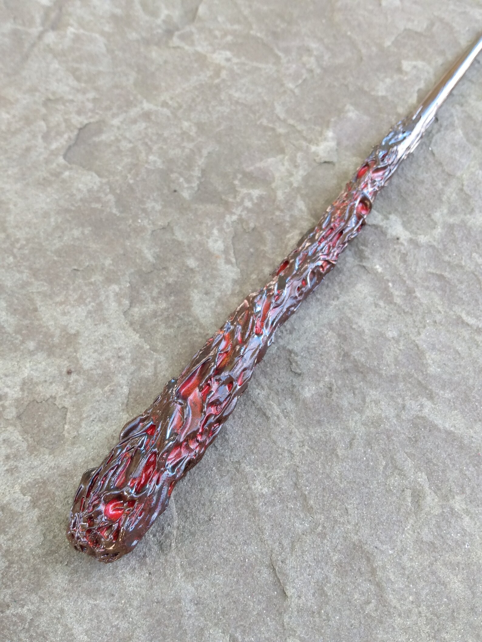 Fiery Wand Wizard Wand Large Wand Cosplay Wand - Etsy