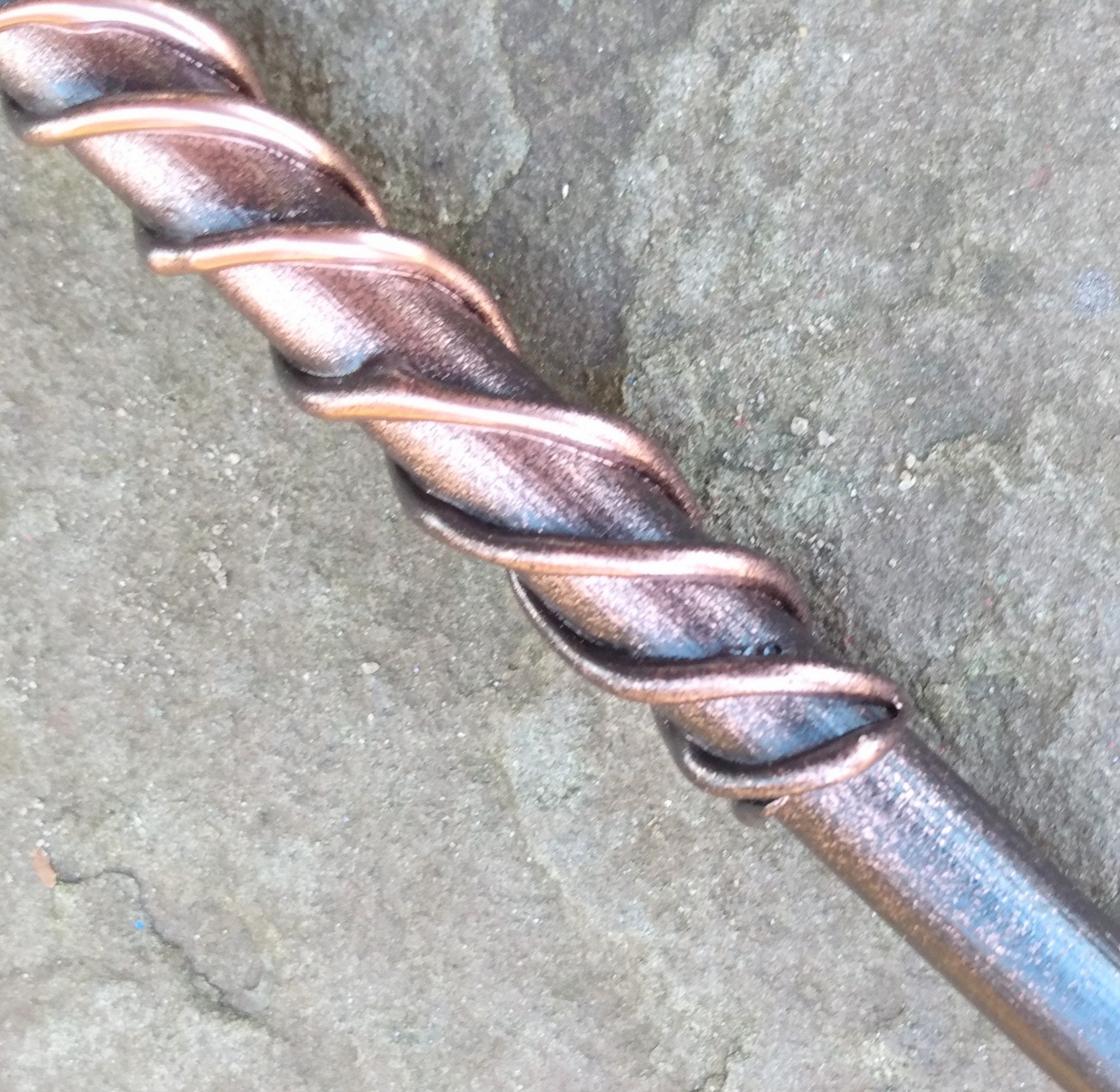 Large Wand Wood Wand Copper and Walnut Finish /magic Wand - Etsy