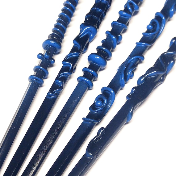 Wand / Black And Blue Wizard Wand / Magic Wand Party Favor | Etsy