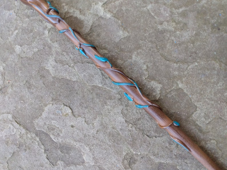 Magic Wand / Vine Design / Large Wood Wand | Etsy