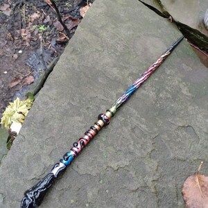 Magic Wand, Multicolor Black Magic Wand, Fairy Wand, Wizard Wand, Witch ...