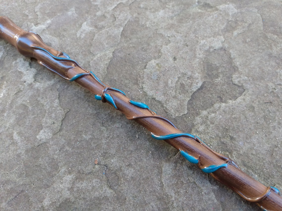 Magic Wand / Vine Design / Large Wood Wand | Etsy