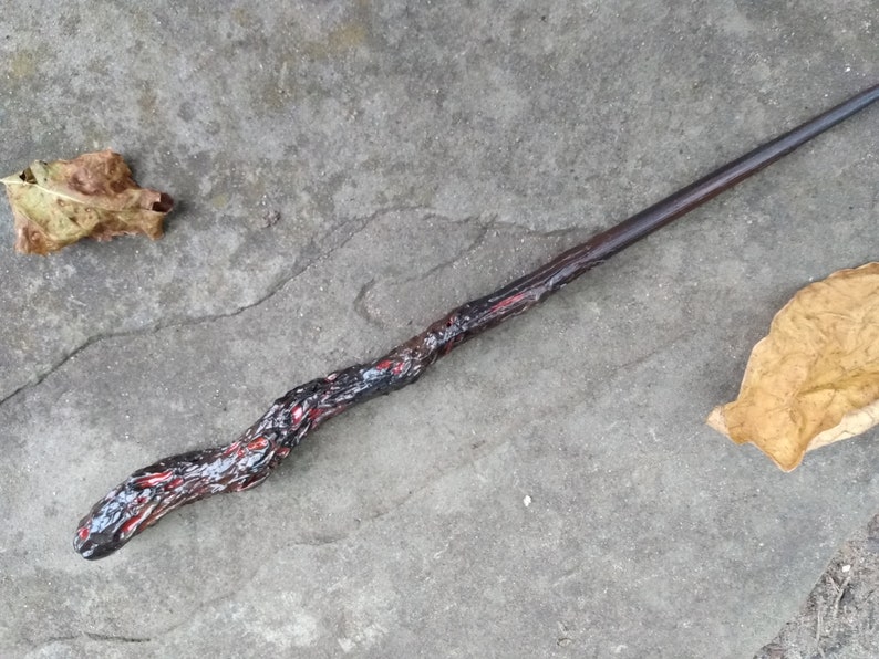 Fiery Wand Wizard Wand Large Wand Cosplay Wand - Etsy