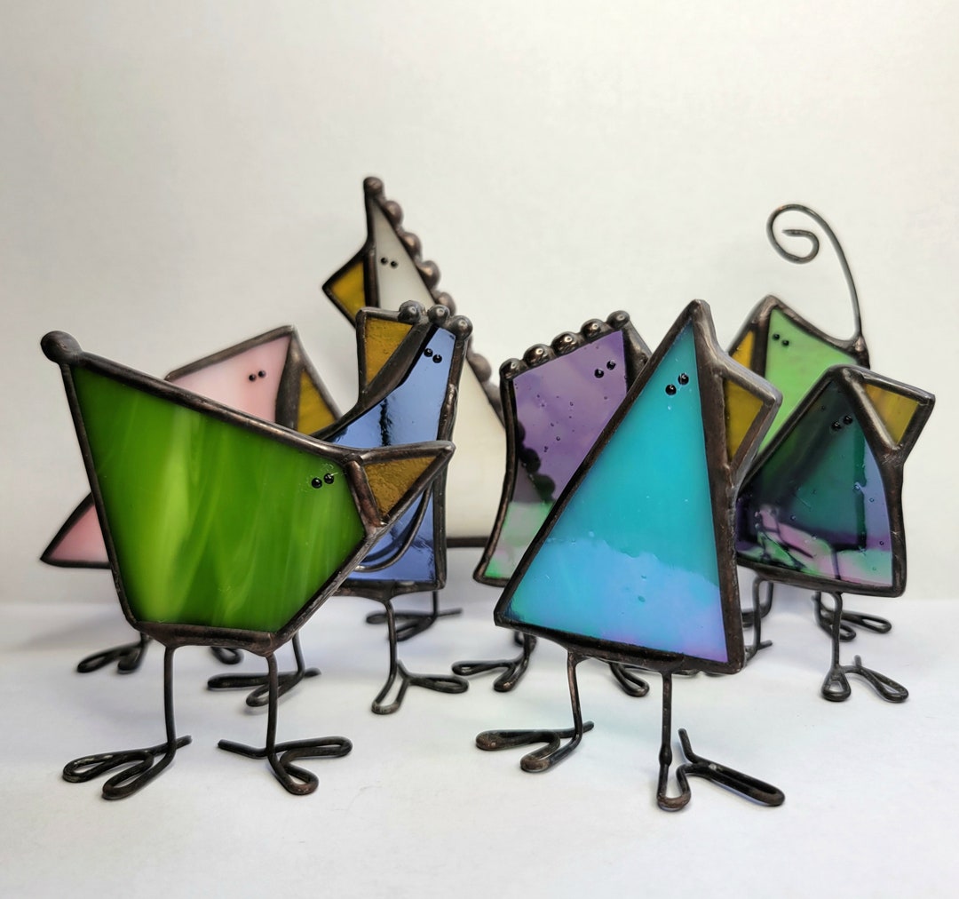 Chicks for Sale Stained Glass Scrap Birdies - Etsy