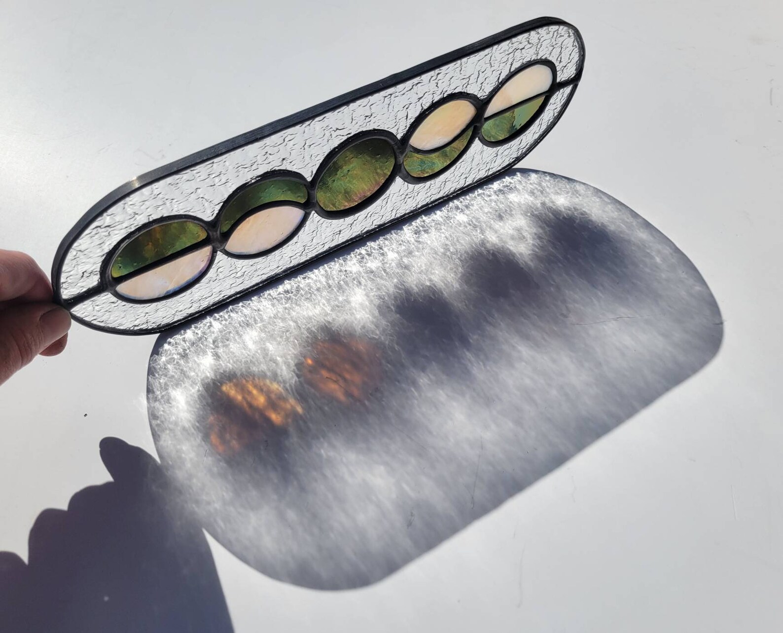 Stained Glass Iridescent Moon Phase Panel - Etsy