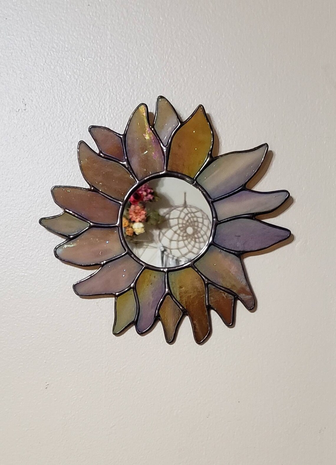 Stained Glass Sunflower Mirror - Etsy