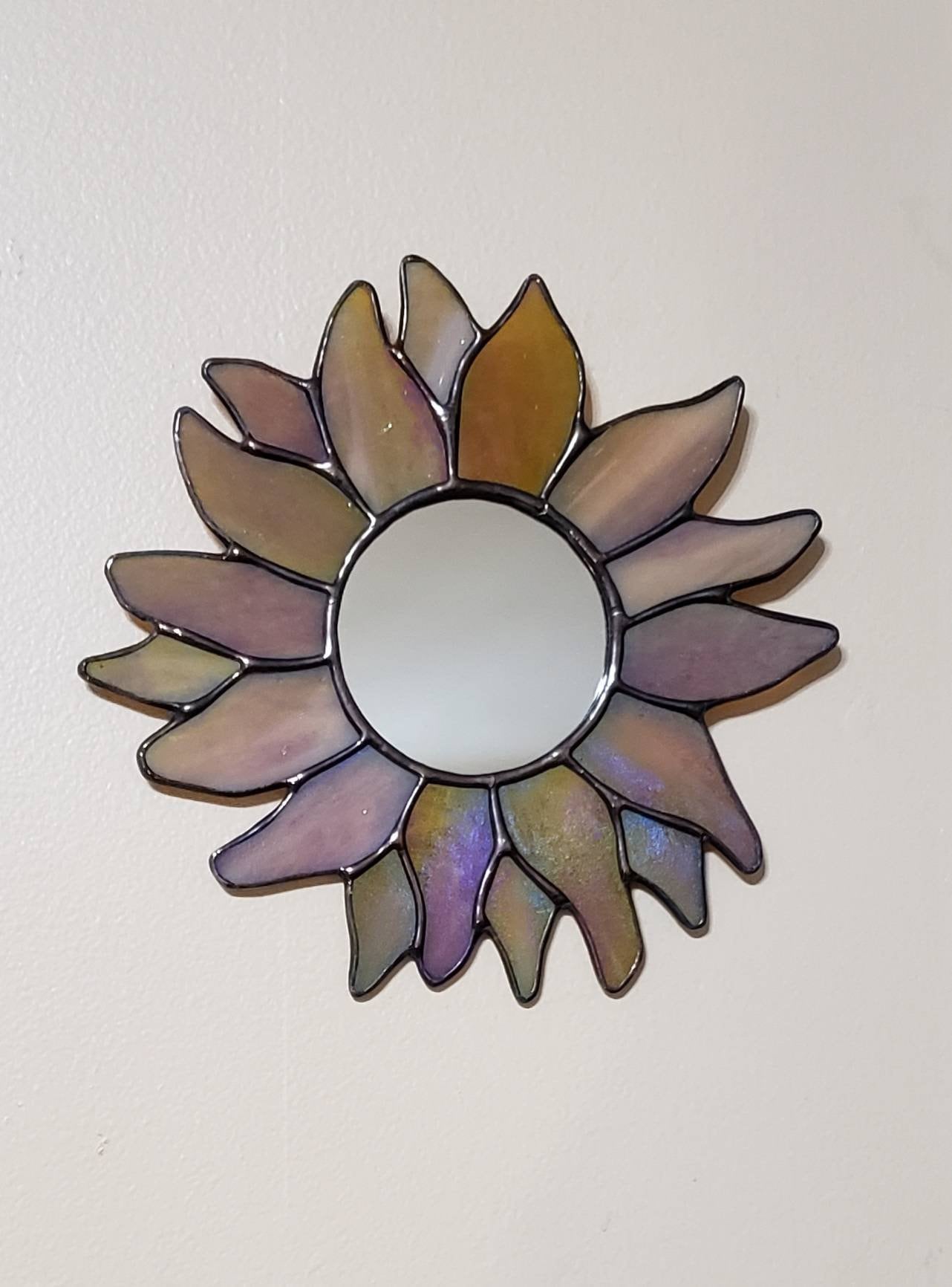 Stained Glass Sunflower Mirror - Etsy
