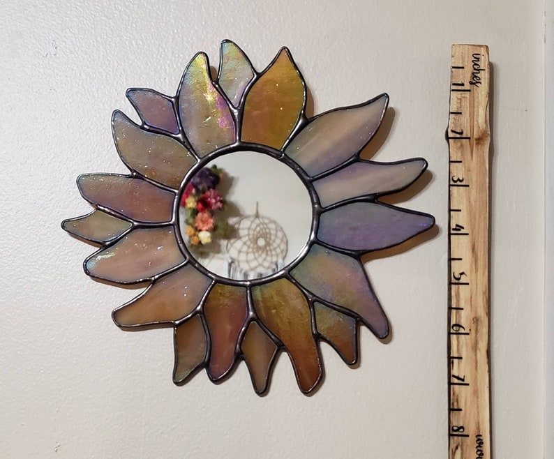 Stained Glass Sunflower Mirror - Etsy
