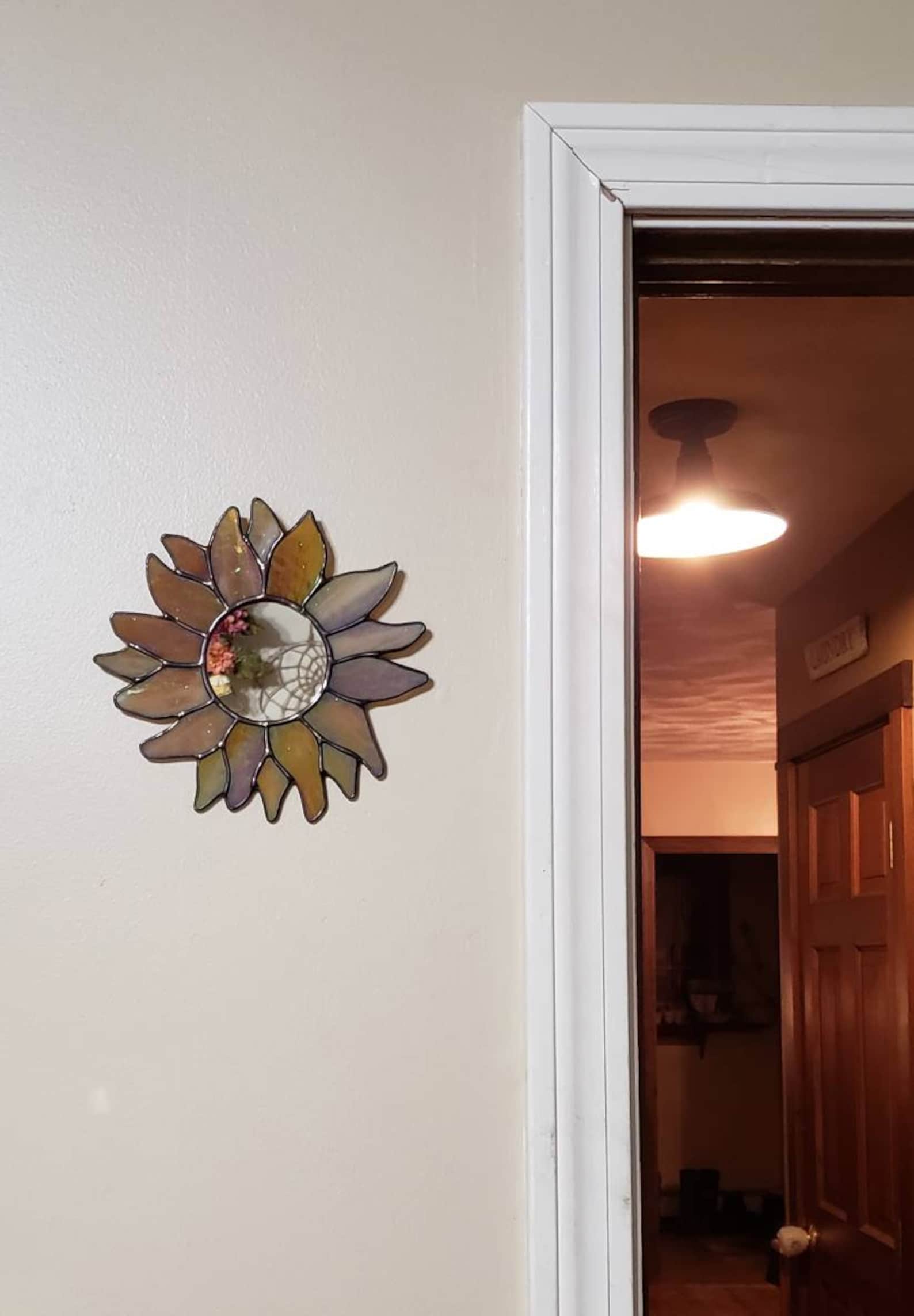 Stained Glass Sunflower Mirror | Etsy