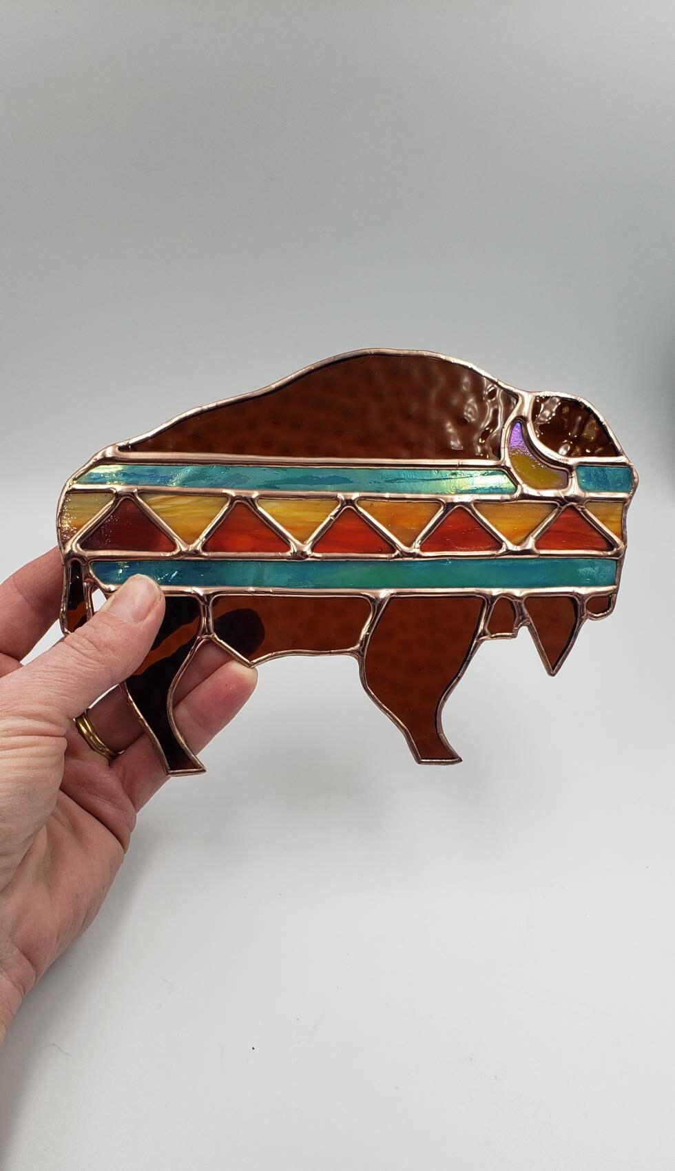 Stained Glass Southwest Boho Buffalo - Etsy UK