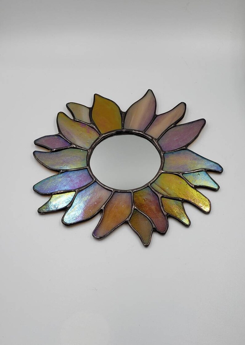 Stained Glass Sunflower Mirror - Etsy