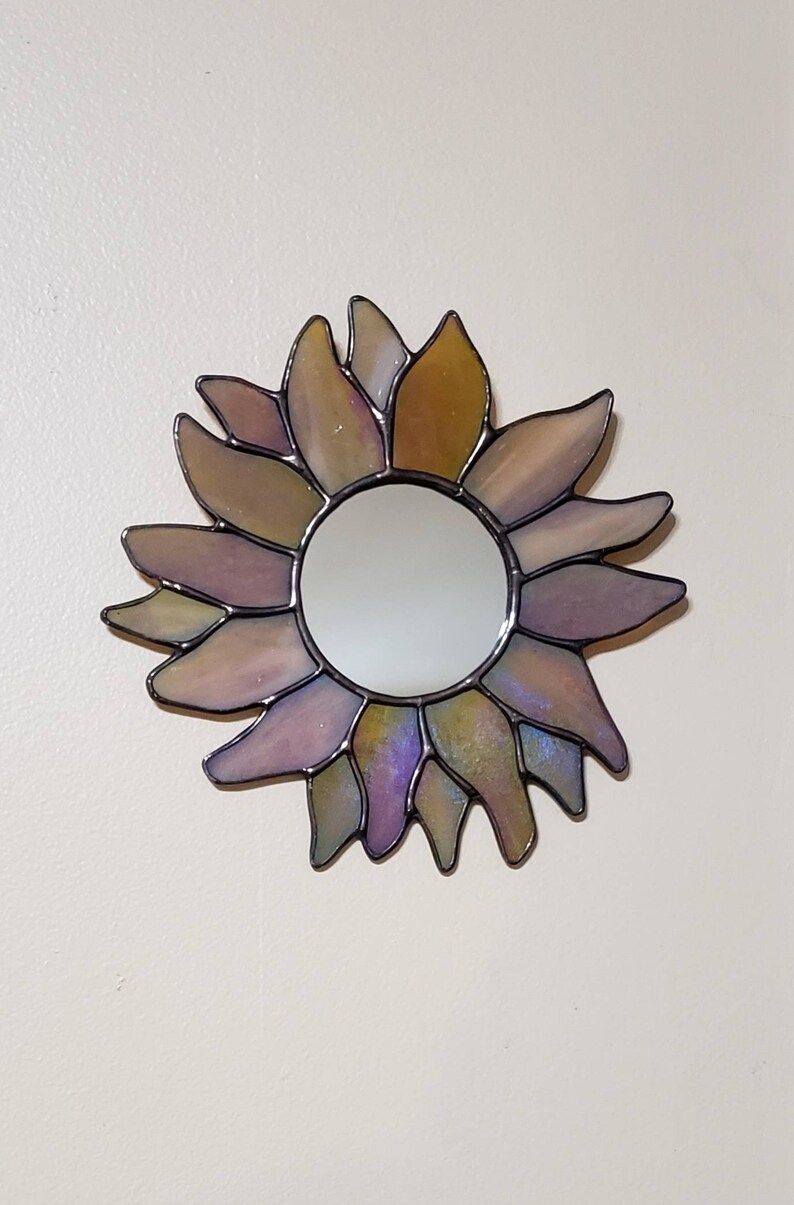 Stained Glass Sunflower Mirror - Etsy