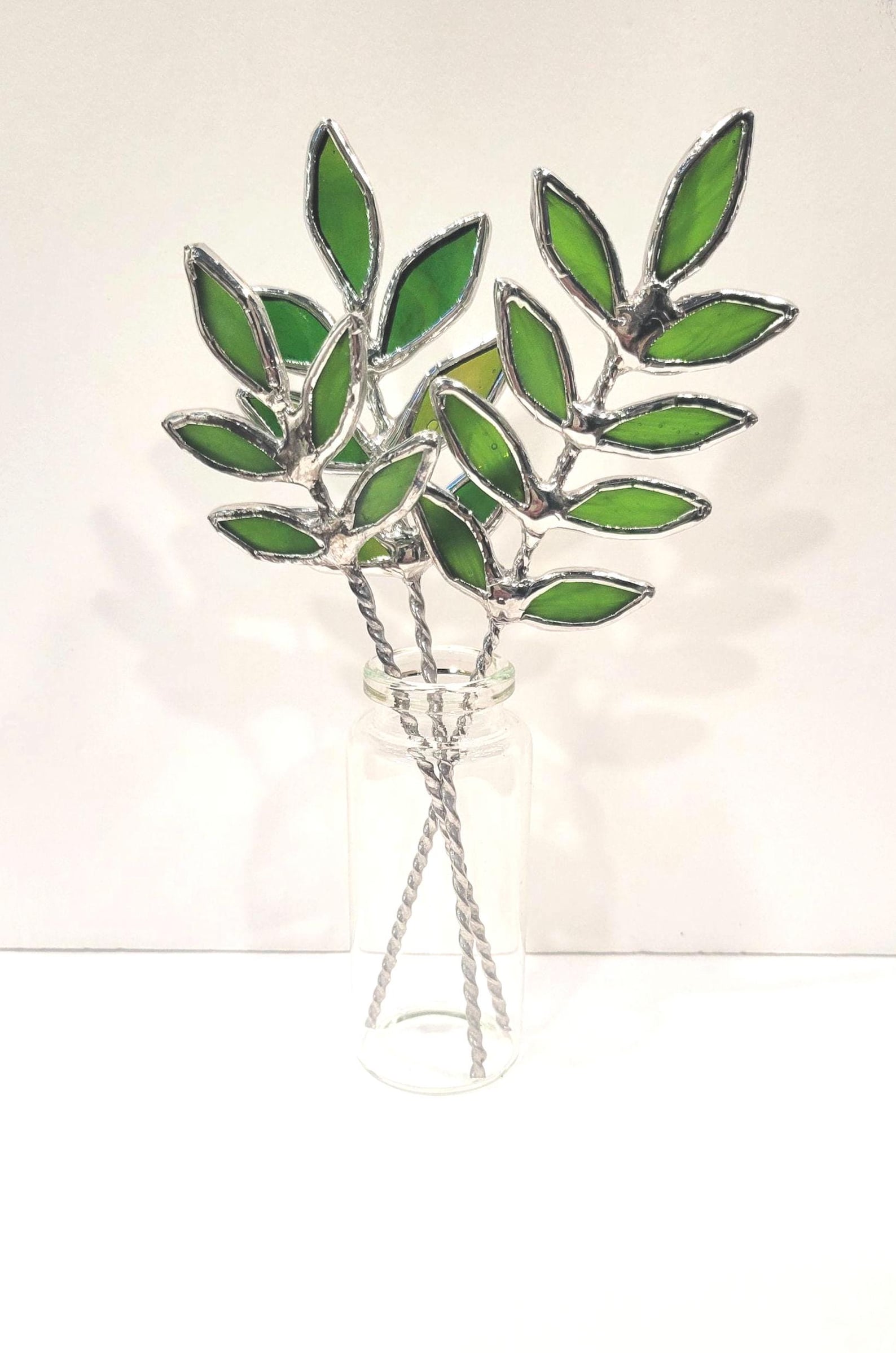 Stained Glass Propagated Sprigs With Vase - Etsy