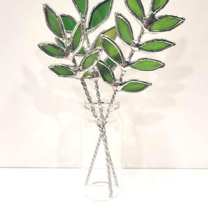 Stained Glass Propagated Sprigs With Vase - Etsy