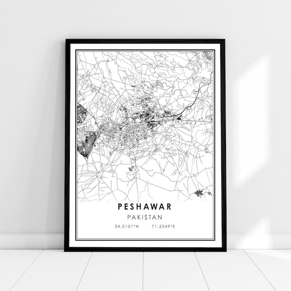 Canvas Map of Pakistan - Etsy