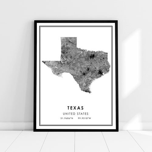 Texas United States Map Print Poster Canvas Texas United - Etsy