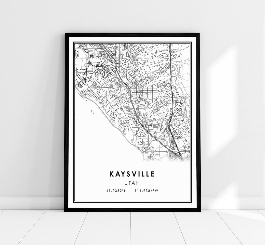 Kaysville Utah Map Print Poster Canvas | Kaysville City Map Print ...
