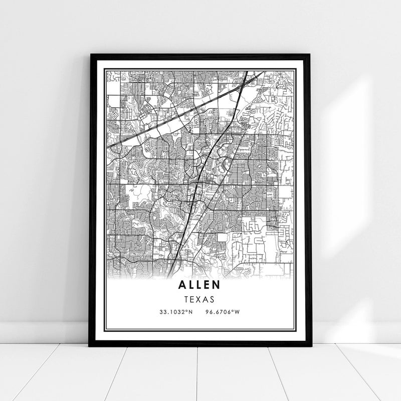Allen on Map - Etsy