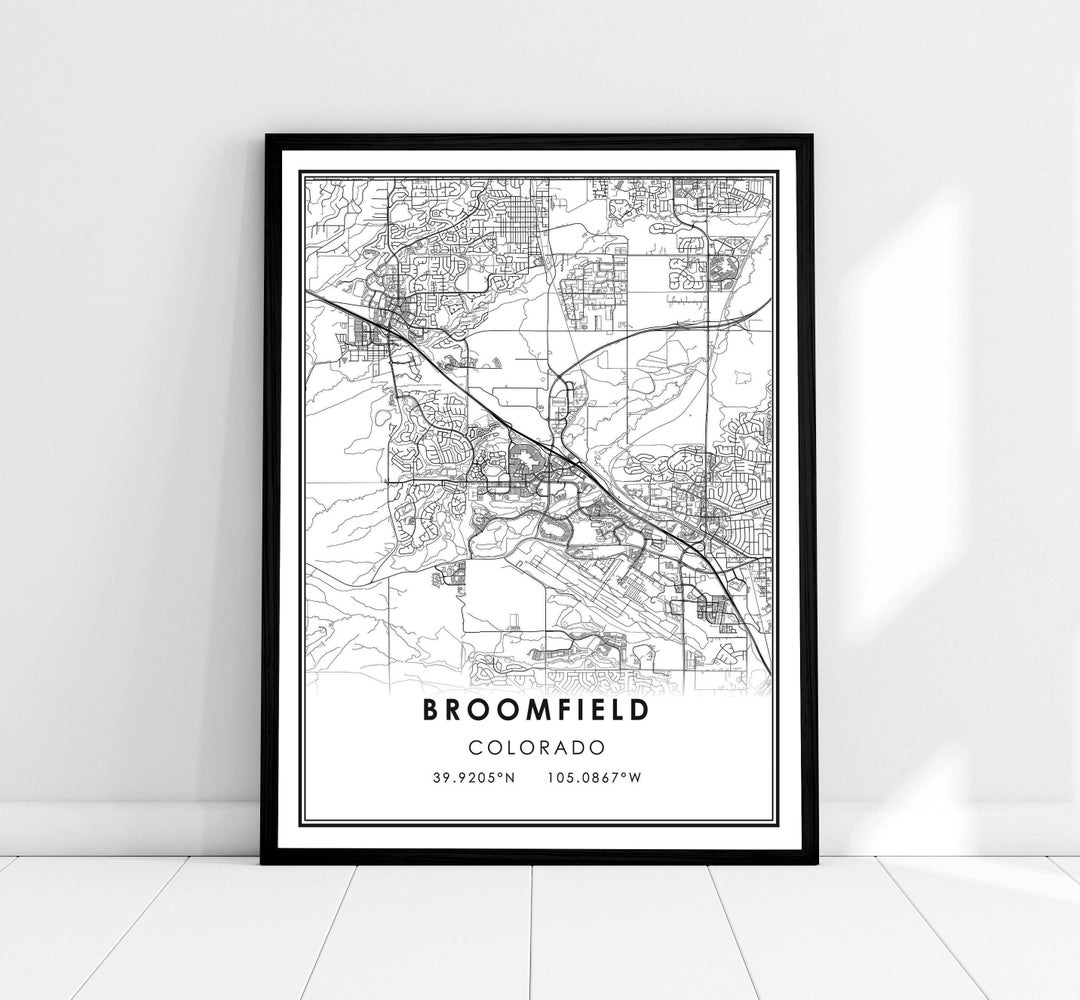 Broomfield Map Print Poster Canvas Colorado Map Print Poster Canvas ...
