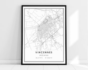 Indiana Art on Square Canvas Indiana Map Canvas Art Indiana - Etsy